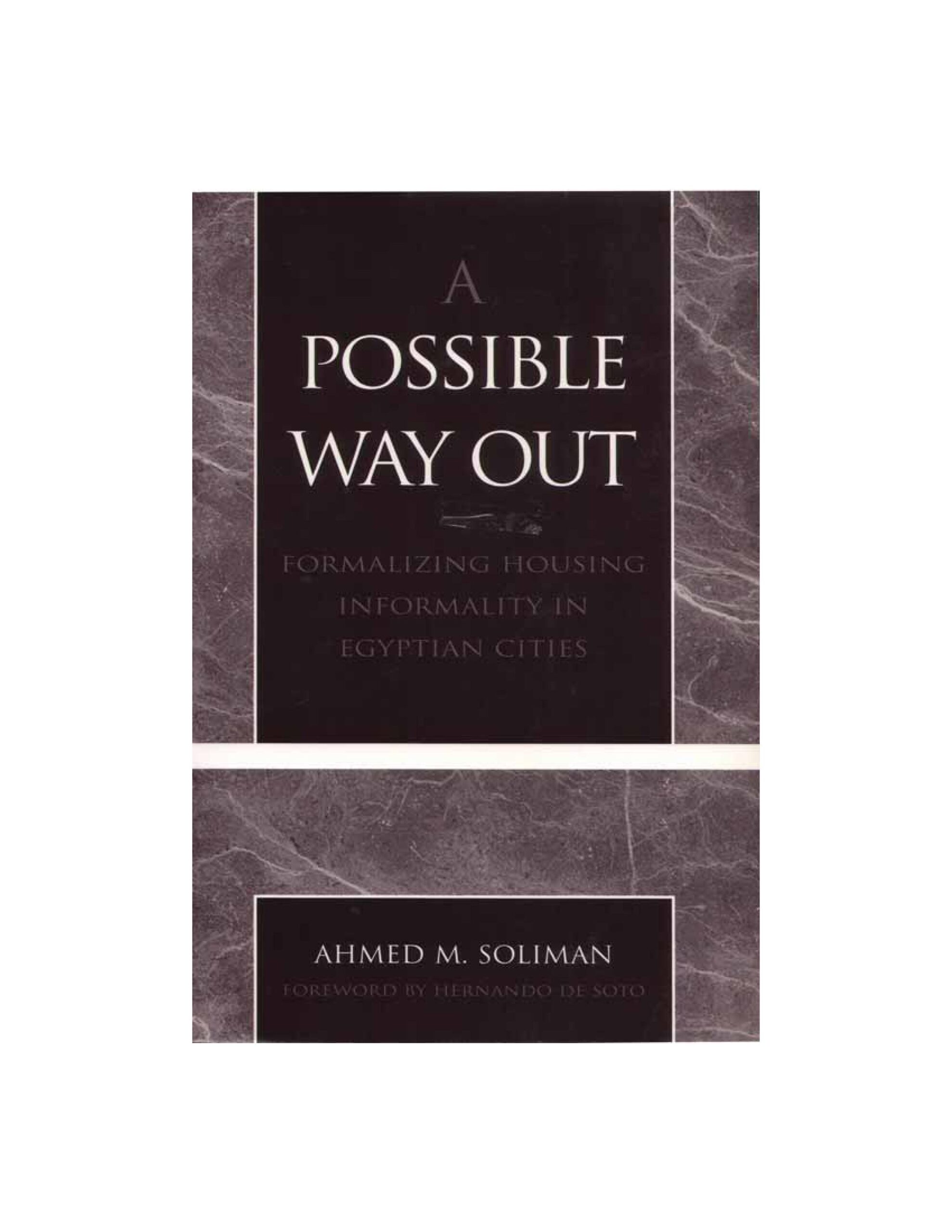 A Possible Way Out – Formalizing Housing Informality in Egyptian Cities ...